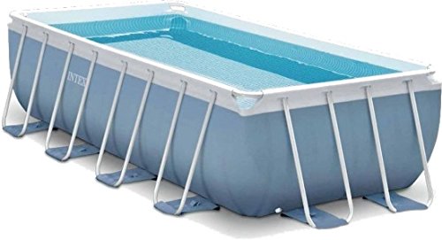 Intex Prism Quadra Frame Pool Set, 10874 liters, Blau, 488 x 244 x 107 ...